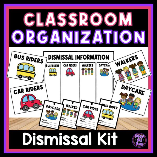 EDITABLE Dismissal Kit | Chart Posters Backpack Tags | Made By Teachers