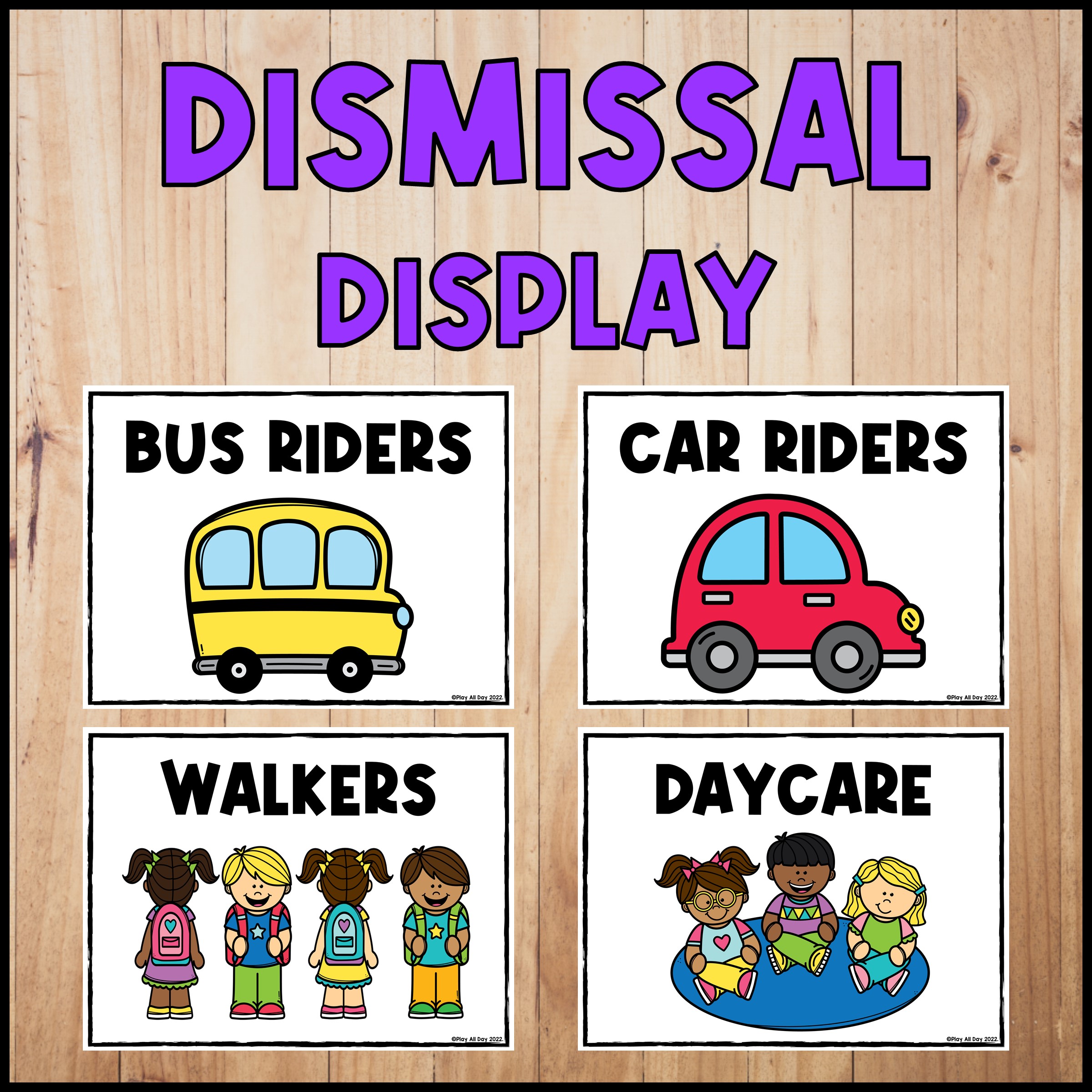 EDITABLE Dismissal Kit | Chart Posters Backpack Tags | Made By Teachers
