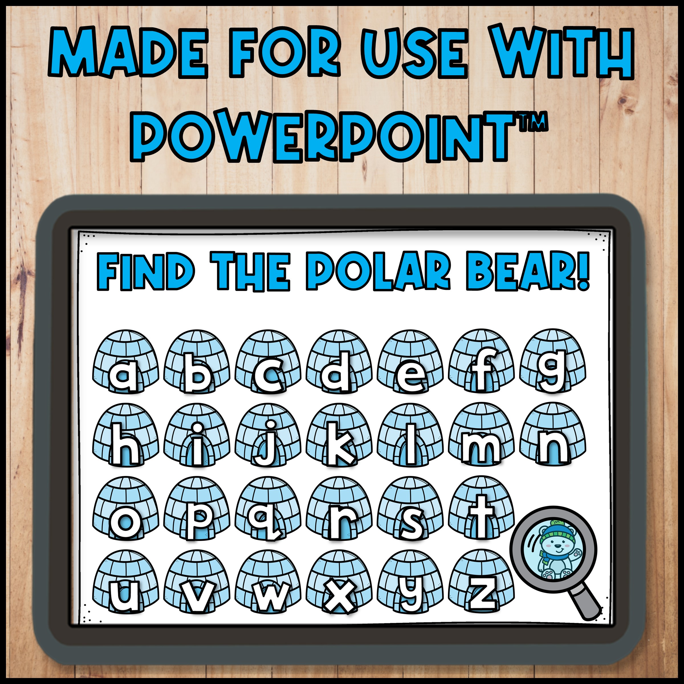 Digital Hide & Seek | Find the Polar Bear | Letters Numbers Shapes ...