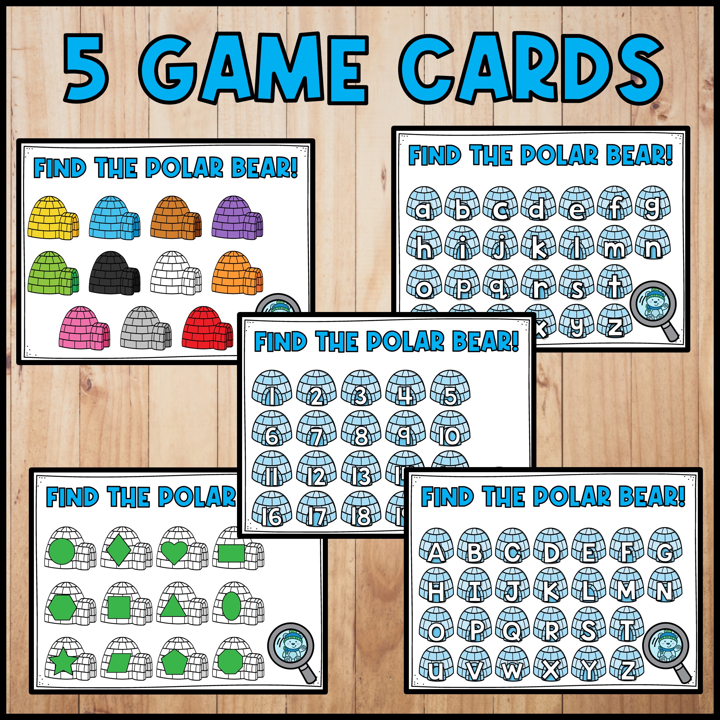 Digital Hide & Seek | Find the Polar Bear | Letters Numbers Shapes ...