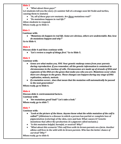 8th Science Lesson Mutations OAS 8.LS3.1 NGSS MS-LS3-1 | Made By Teachers