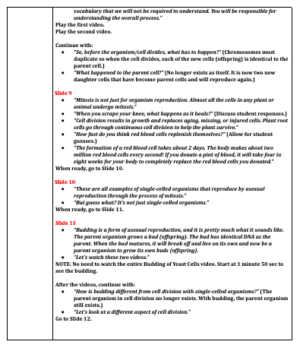 8th Science Lesson Asexual & Sexual Reproduction OAS 8.LS3.2 NGSS MS ...