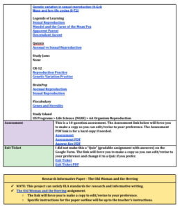 8th Science Lesson Asexual & Sexual Reproduction OAS 8.LS3.2 NGSS MS ...