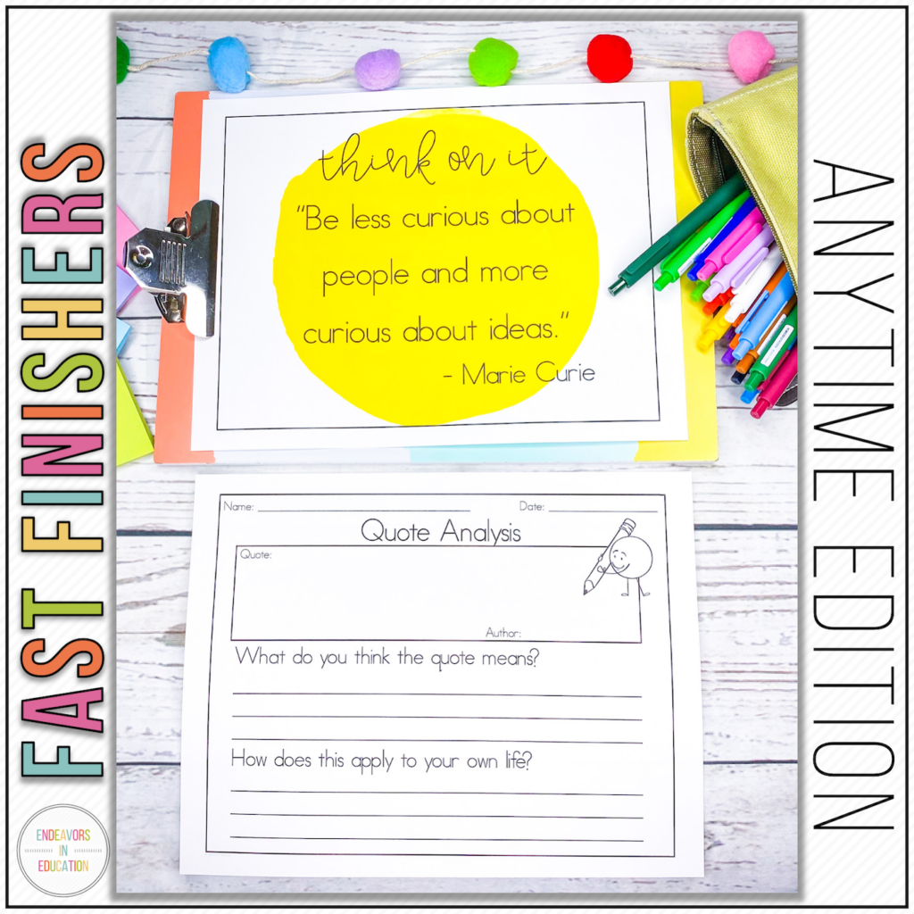Fast Finisher Worksheets and Activities for Anytime | Made By Teachers