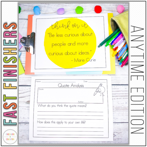 Fast Finisher Worksheets and Activities for Anytime | Made By Teachers