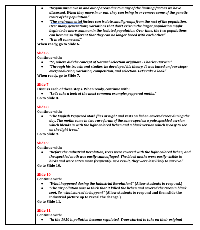 8th Science Lesson Natural Selection OAS 8.LS4.4 NGSS MS-LS4-4 | Made ...