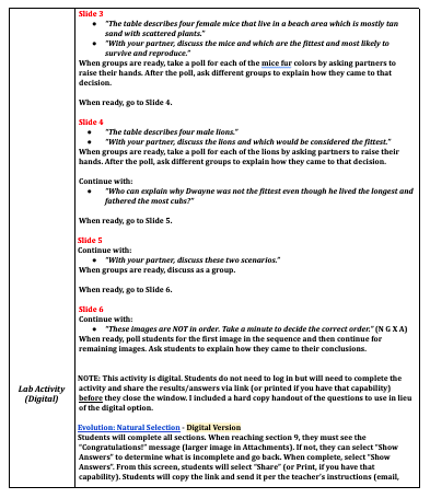 8th Science Lesson Natural Selection OAS 8.LS4.4 NGSS MS-LS4-4 | Made ...