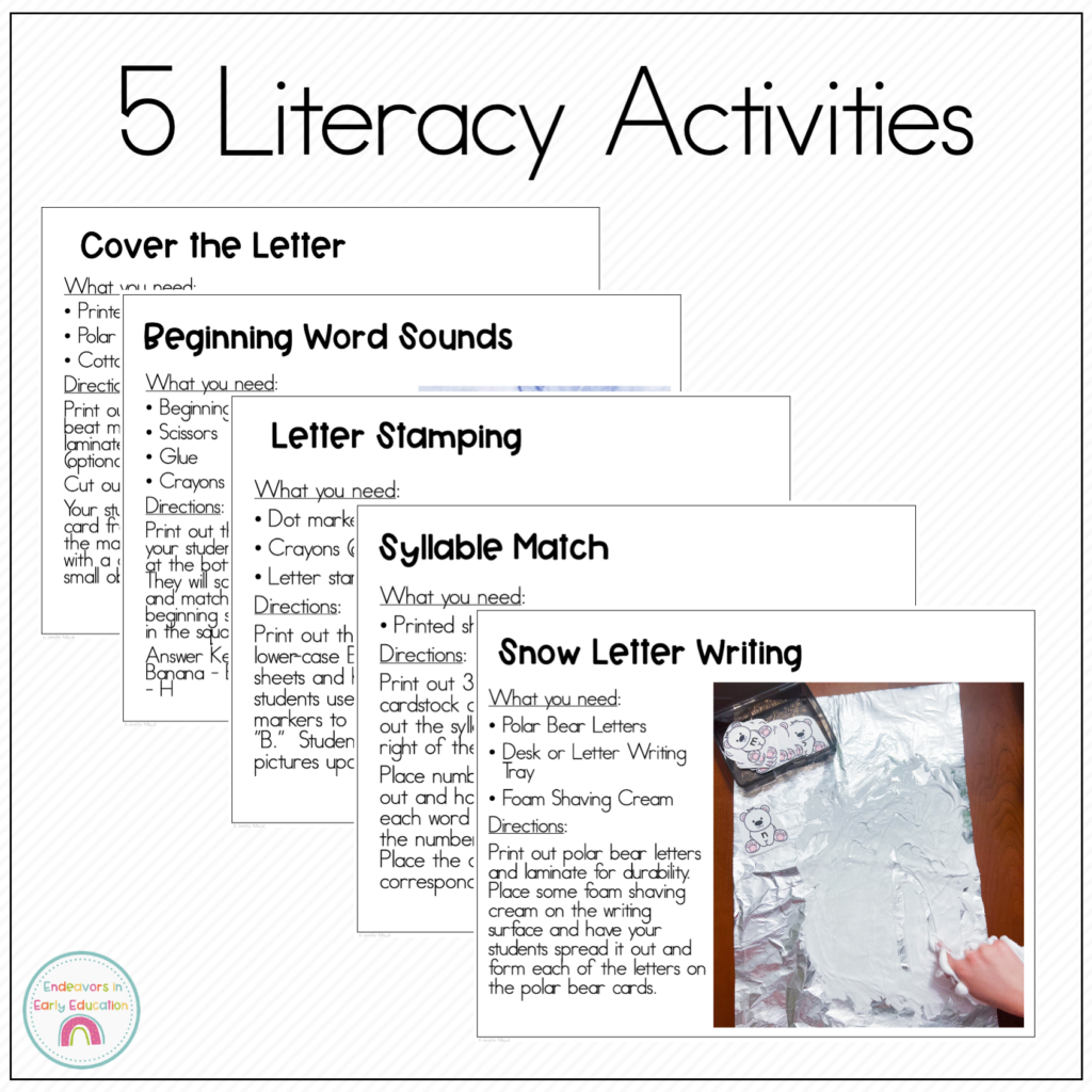 Preschool Polar Bear Unit | Made By Teachers