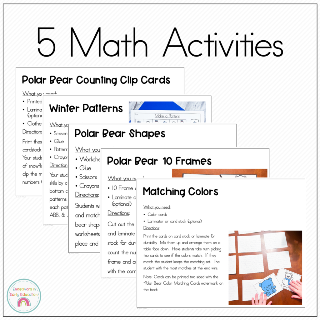 Preschool Polar Bear Unit | Made By Teachers