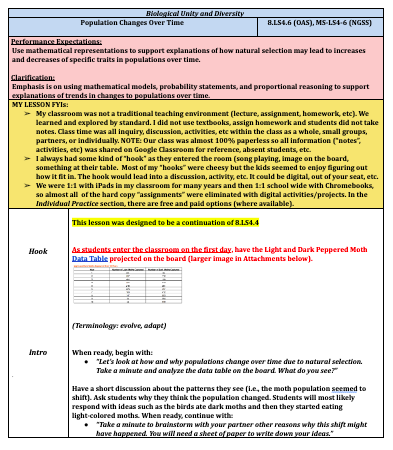 8th Life Science Lesson Plans Bundle OAS NGSS | Made By Teachers