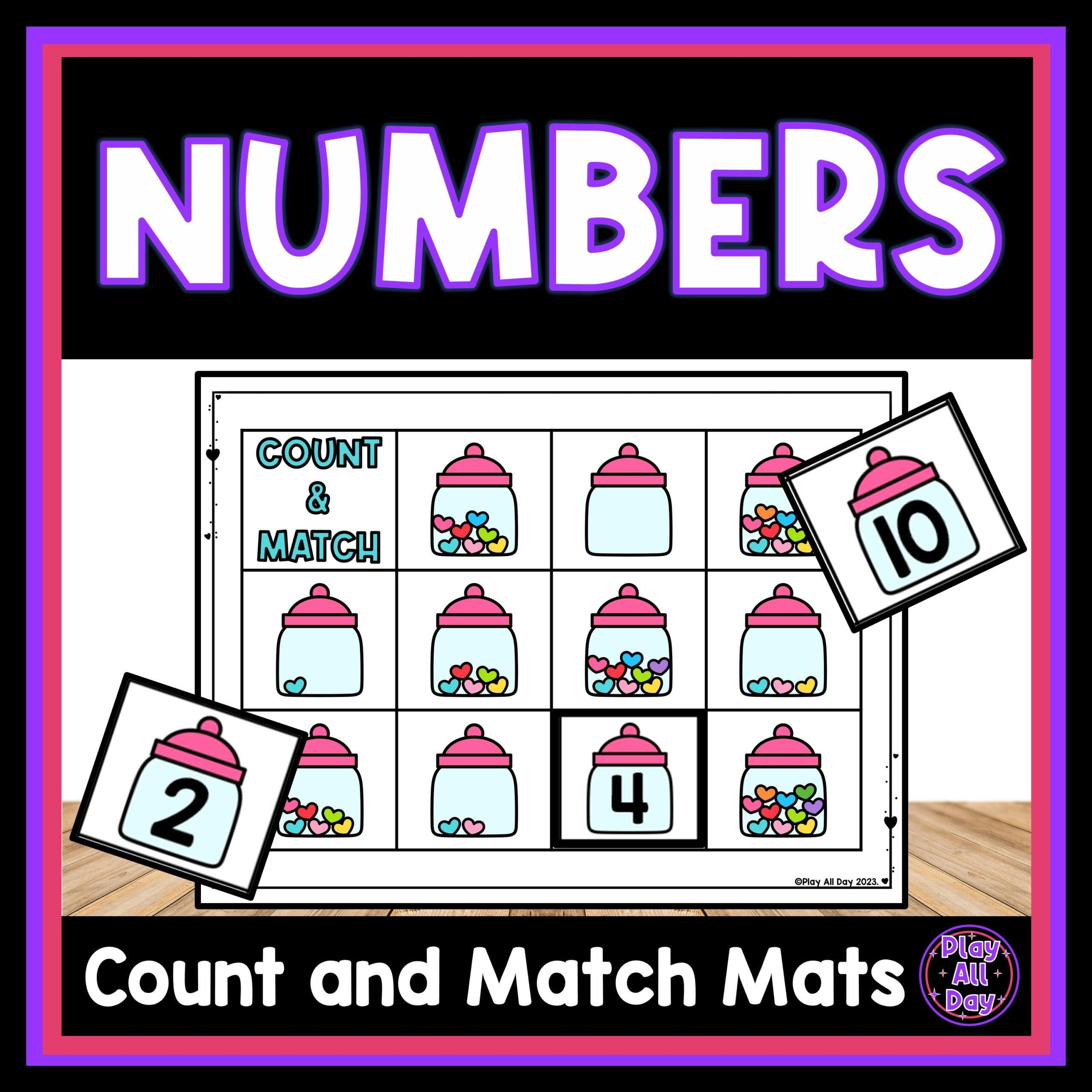 Valentine’s Day Counting 0-10 | Count and Match Activities | Made By ...