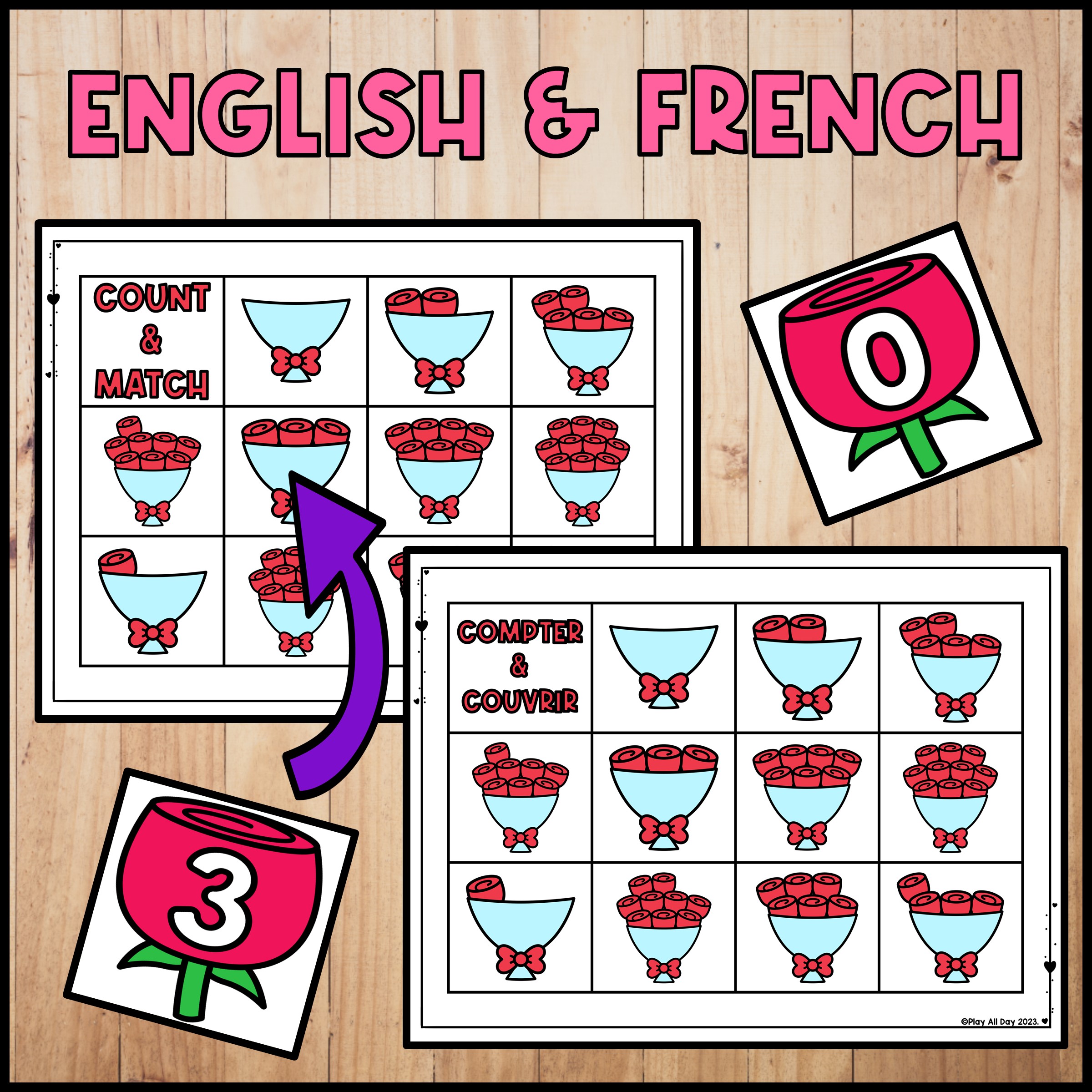 Valentine’s Day Counting 0-10 | Count and Match Activities | Made By ...