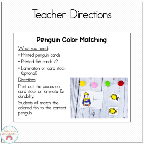 Free Penguin Color Sorting | Made By Teachers