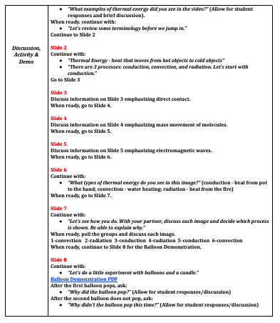 6th Science Lesson Thermal Energy OAS 6.PS3.3 & 3.4 NGSS MS-PS3-3 & 3-4 ...