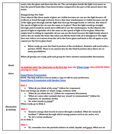 6th Science Lesson Waves & Their Applications OAS 6.PS4.2 NGSS MS-PS4-2 ...