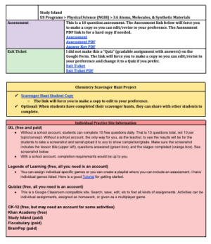 7th Science Lesson Atomic Composition OAS 7.PS1.1 NGSS MS-PS1-1 | Made ...