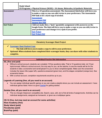 7th Science Lesson Atomic Composition OAS 7.PS1.1 NGSS MS-PS1-1 | Made ...