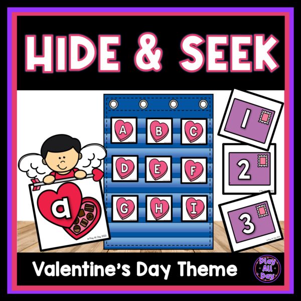 Valentine’s Day Hide & Seek | Pocket Chart Game | Letter and Number ...