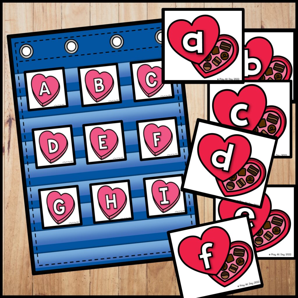 Valentine’s Day Hide & Seek | Pocket Chart Game | Letter and Number ...
