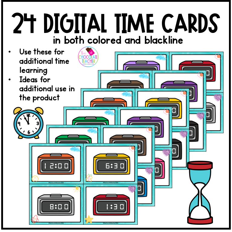 Telling Time - Hour and Half Hour - Write the Room - Analog Clock ...
