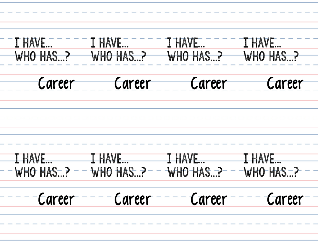 Careers I Have, Who Has? Card Game | Made By Teachers