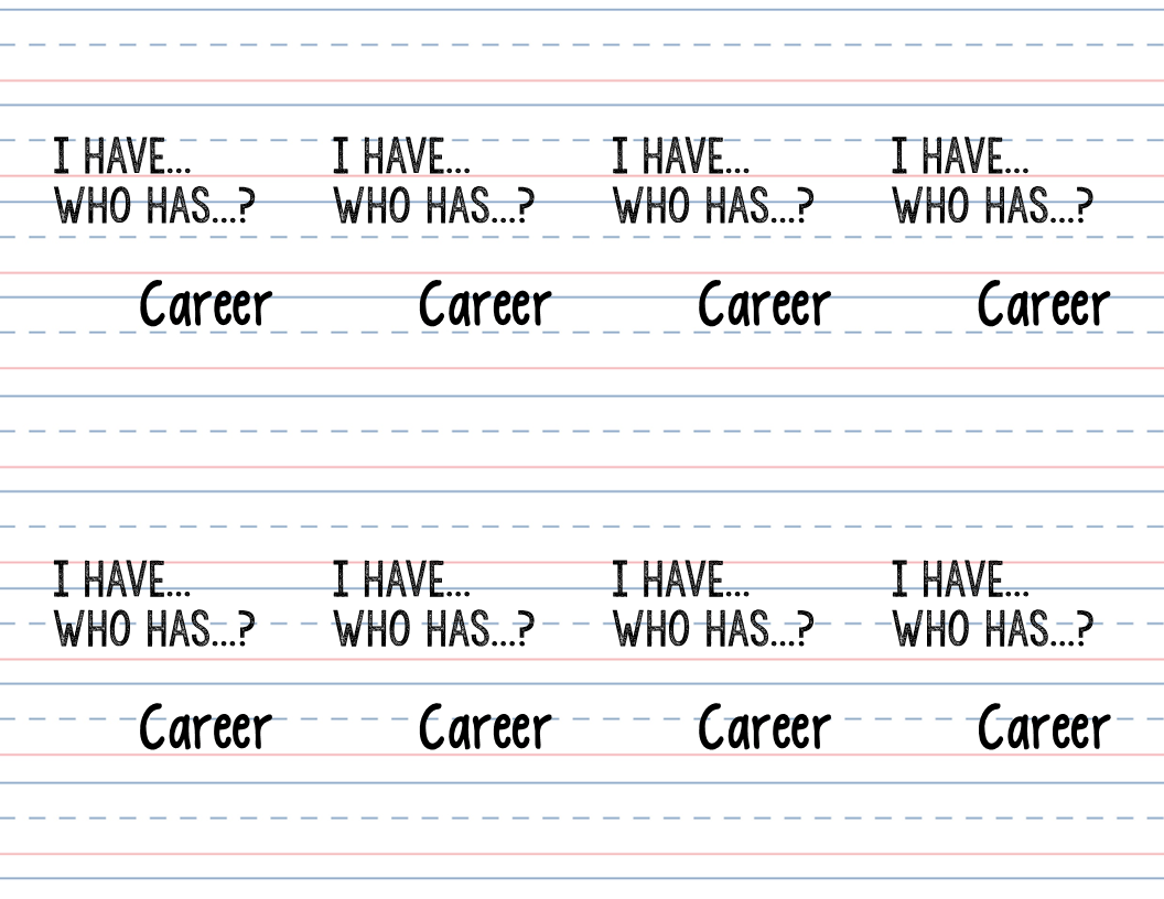 Careers I Have, Who Has? Card Game | Made By Teachers