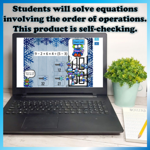 Winter Escape Room Order of Operations (PMDAS No Exponents) 5-Step ...