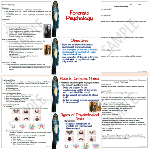 Forensics Psychology | Made By Teachers