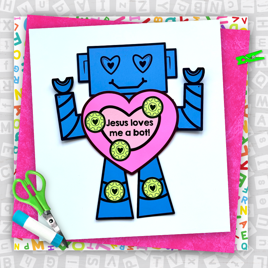 Valentine's Religious Craft | Robot Craft | Sunday School | Bible ...