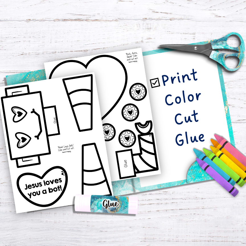 Valentine's Religious Craft | Robot Craft | Sunday School | Bible ...