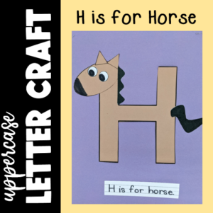 Letter H Craft - H is for Horse Printable Alphabet Beginning Sound ...