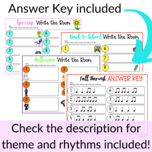 Winter Rhythm Write the Room for Sixteenth Notes Music Review Active ...