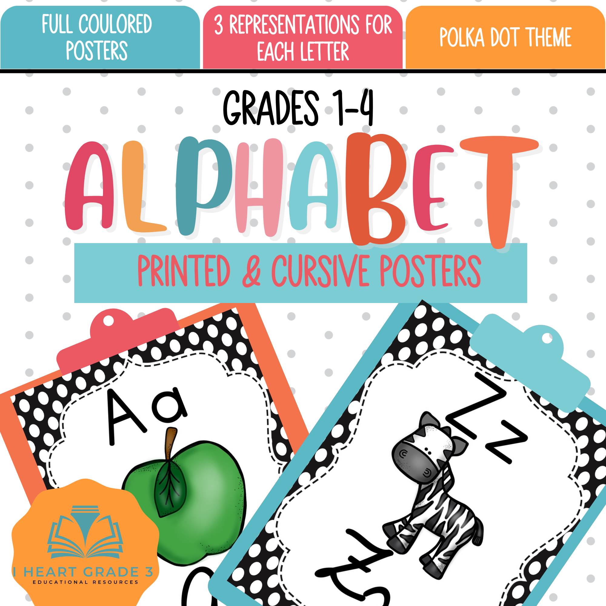 Alphabet Posters: Printed & Cursive | Made By Teachers