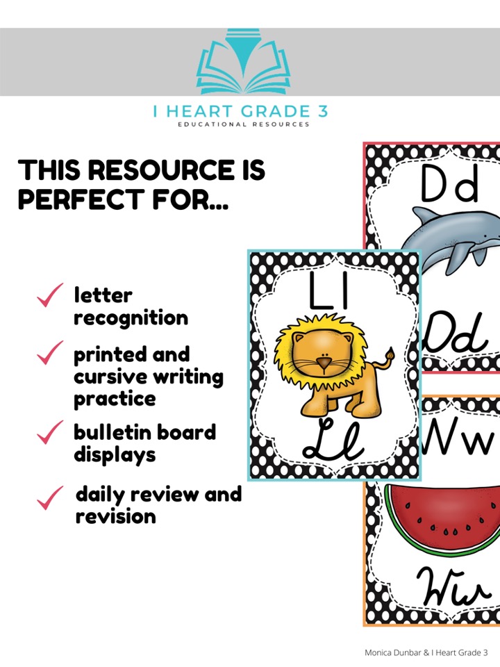 Alphabet Posters: Printed & Cursive | Made By Teachers