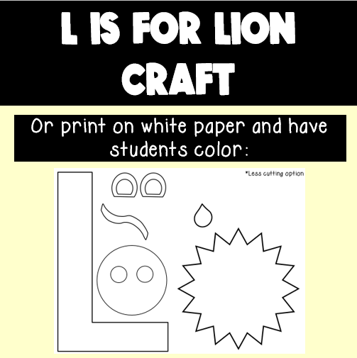 Lion Craft Letter L