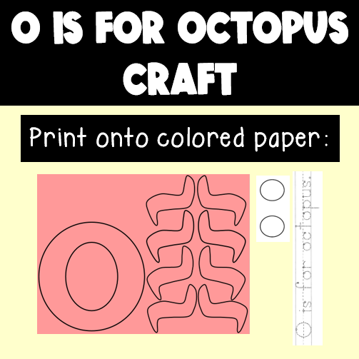 Letter O Craft - O is for Octopus Short Vowel Beginning Sound Alphabet ...