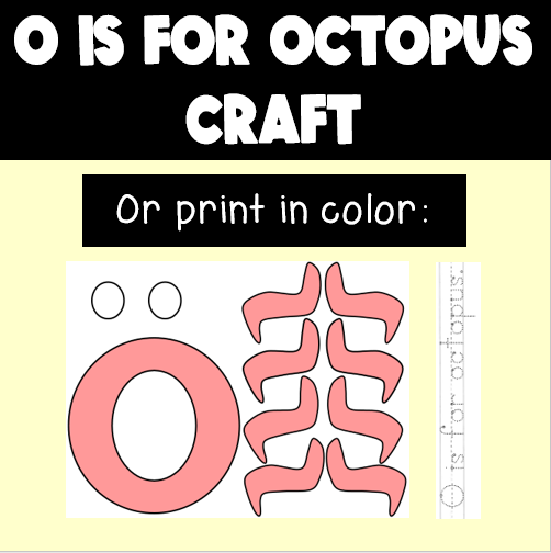Letter O Craft - O is for Octopus Short Vowel Beginning Sound Alphabet ...
