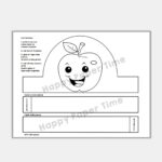 Apple Paper Crown Headband Printable Coloring Fruit Summer Craft ...