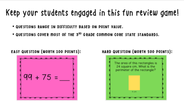 3rd Grade Math Jeopardy, Review ALL Math Skills! | Made By Teachers