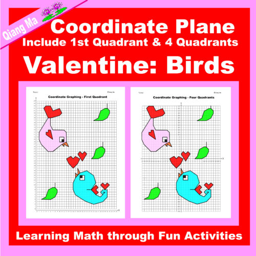 Valentine Coordinate Plane Graphing Picture: Valentine Mega Bundle 9 in ...