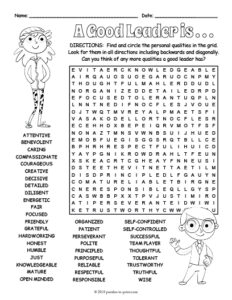 LEADERSHIP Word Search Puzzle Worksheet Activity | Made By Teachers