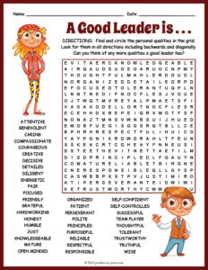 LEADERSHIP Word Search Puzzle Worksheet Activity | Made By Teachers