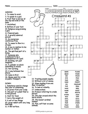COMMON-HOMOPHONES-Crossword-Puzzle-Worksheet-Activity-42 | Made By Teachers
