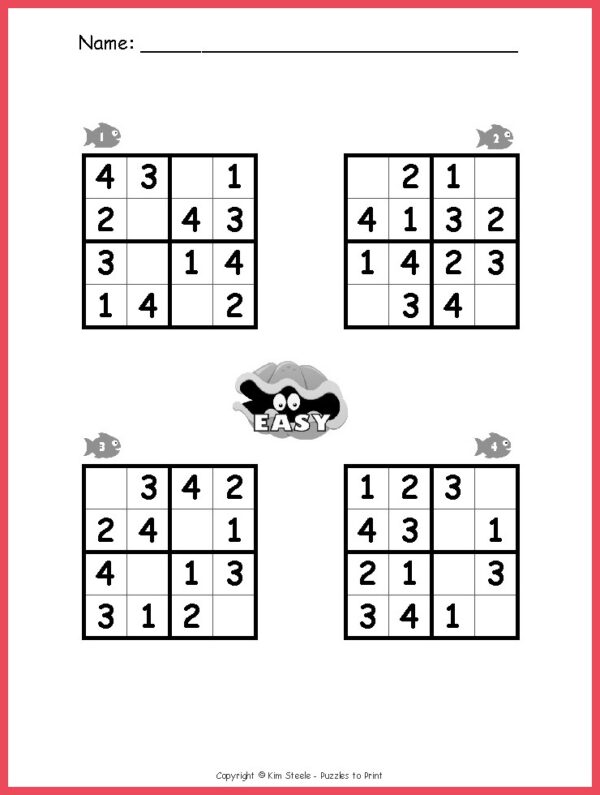 SUDOKU LOGIC PUZZLES - 63 Critical Thinking Worksheet Activities - Made ...