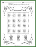 CHARLES DICKENS: A CHRISTMAS CAROL Word Search Puzzle Worksheet ...