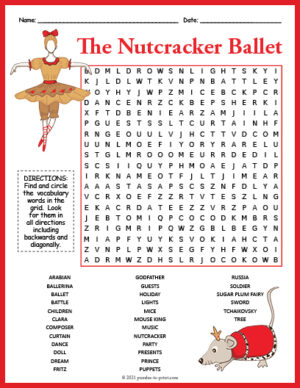 THE NUTCRACKER BALLET Word Search Puzzle Worksheet Activity | Made By ...
