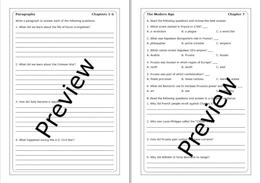 Susan Wise Bauer "Volume 4: The Modern Age" worksheets | Made By Teachers