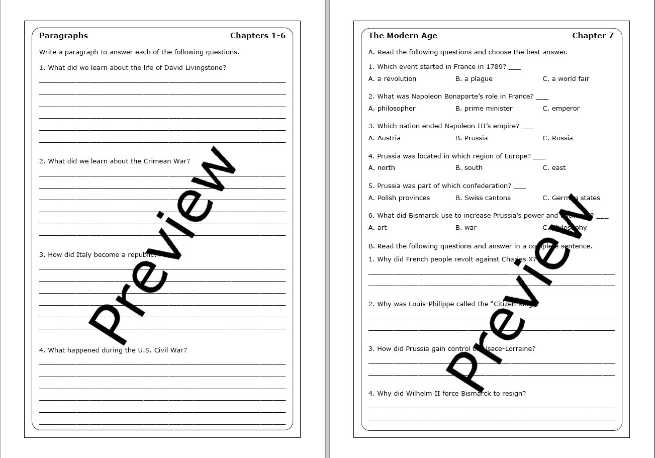 Susan Wise Bauer "Volume 4: The Modern Age" worksheets | Made By Teachers