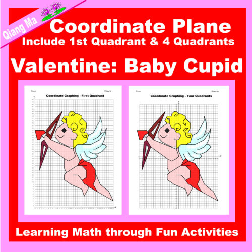 Valentine Coordinate Plane Graphing Picture: Baby Cupid | Made By Teachers