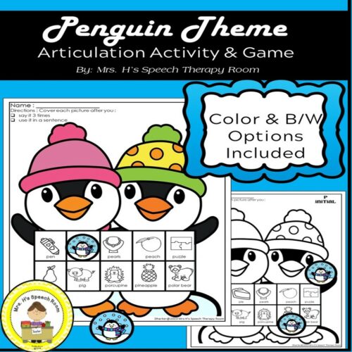 Penguin Articulation Speech Therapy Activity | Made By Teachers